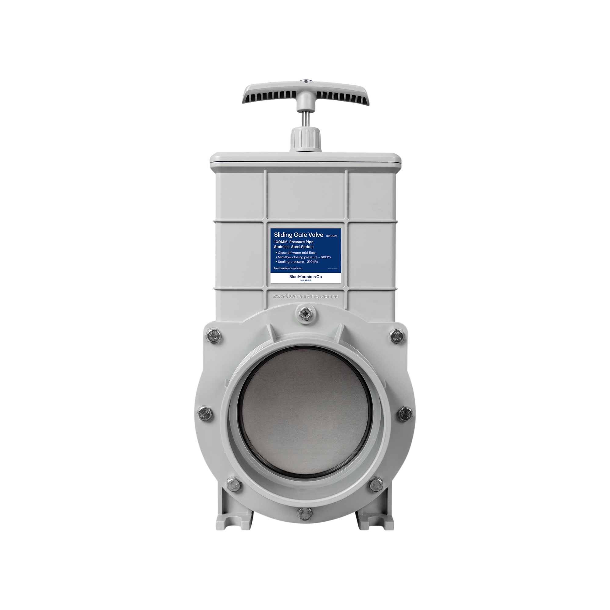 100mm Sliding Gate Valve (Stainless Steel Paddle) – Rain Harvesting Insider