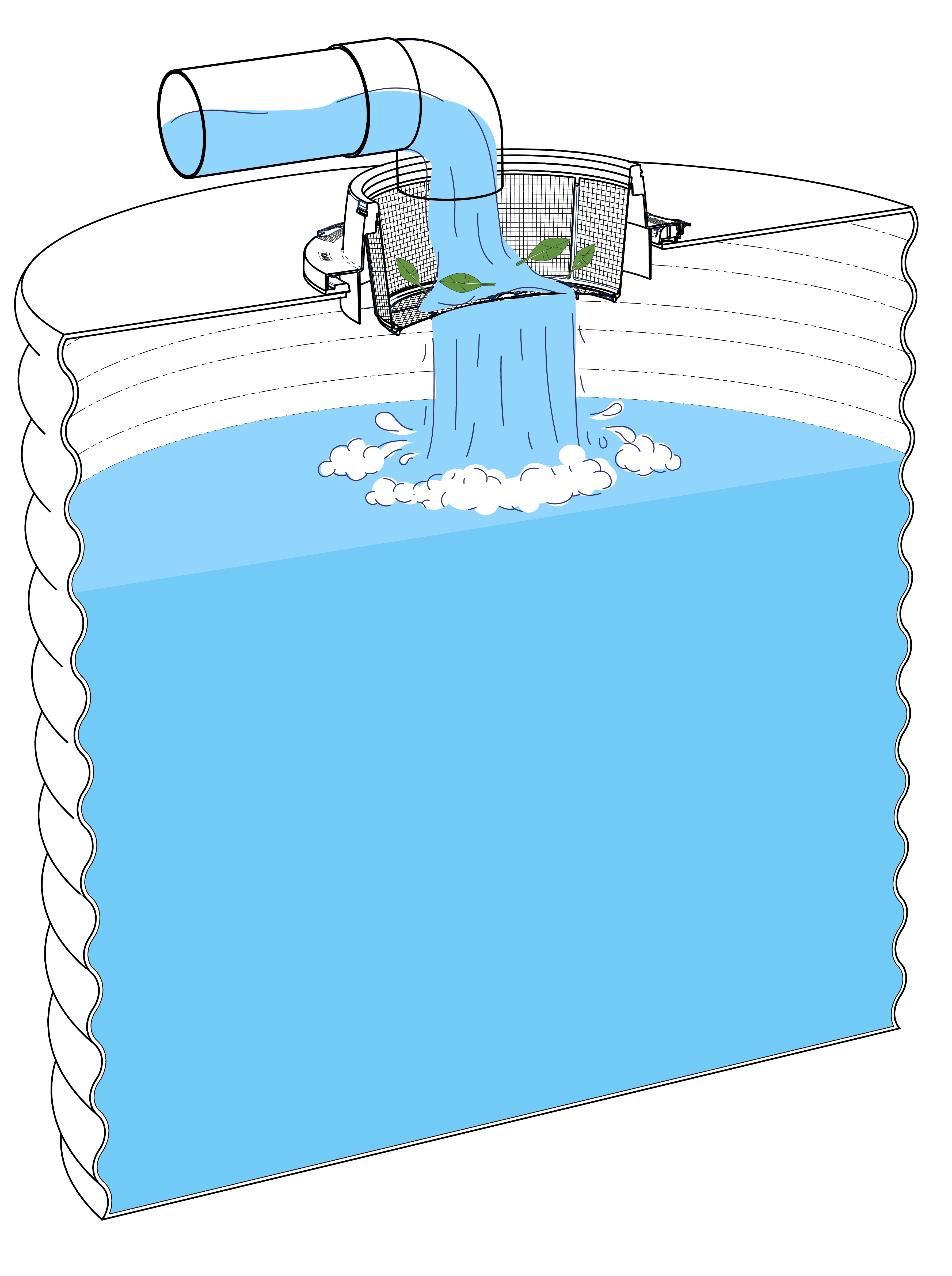 High Wall Tank Screen 360 Kit with Screw Down Ring 400mm / 16 inch ...