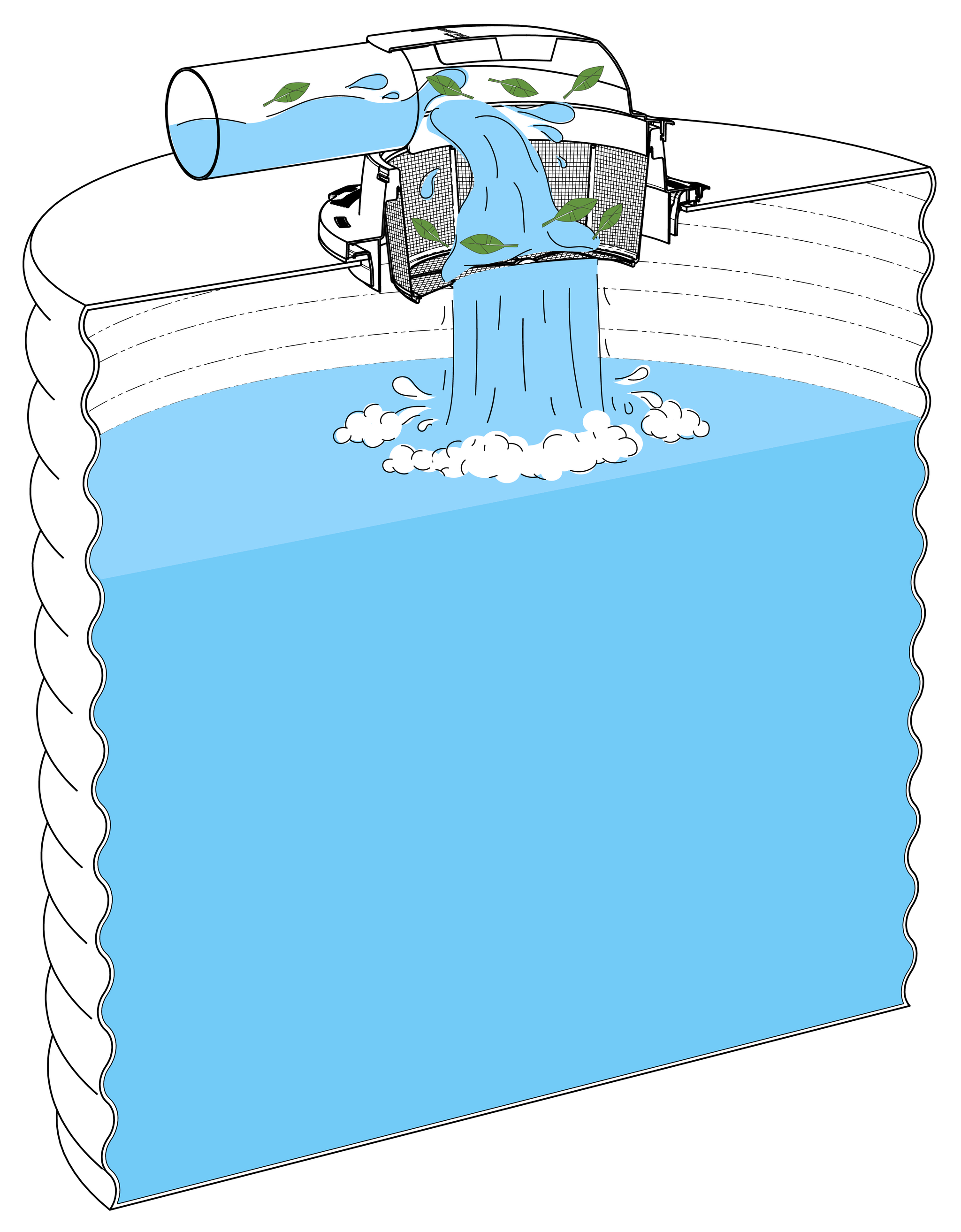 High Wall Tank Screen 360 Hood Kit with Screw Down Ring 400mm / 16 inc ...